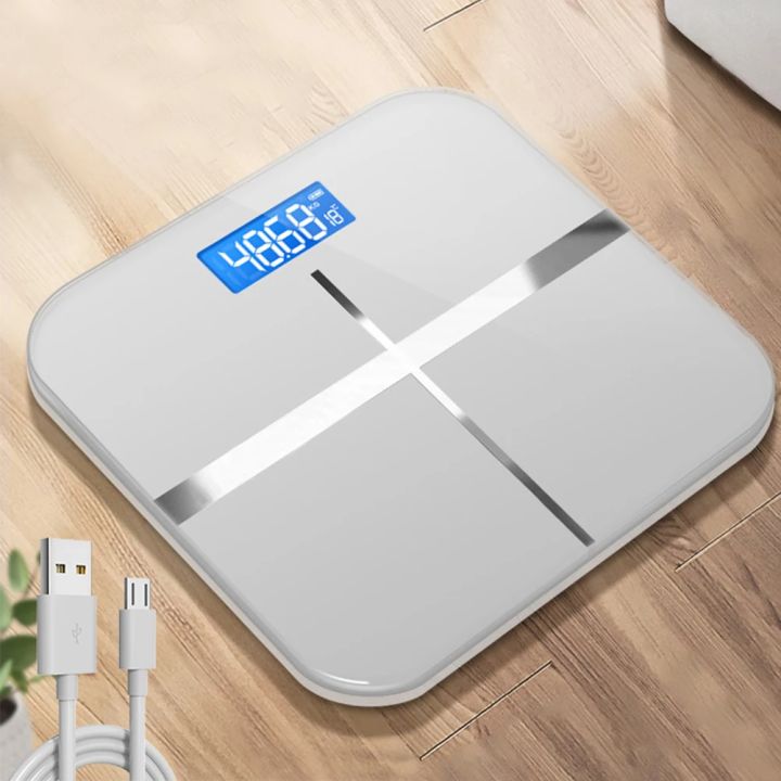 Intelligent Weight Scale HD Display Digital Body Scale USB Charging ...