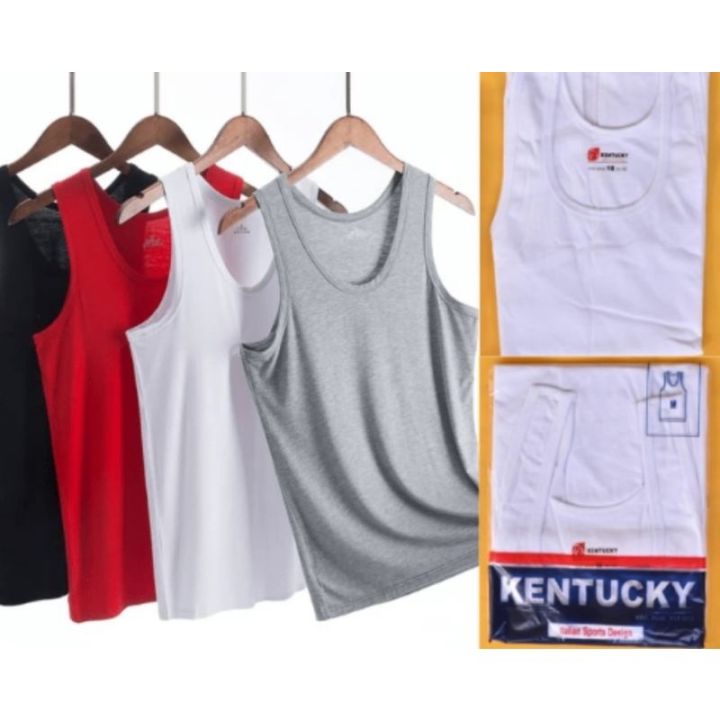 Supershopgo Kentucky (WHITE) Sando For Adults size Soft Cotton Can Be ...