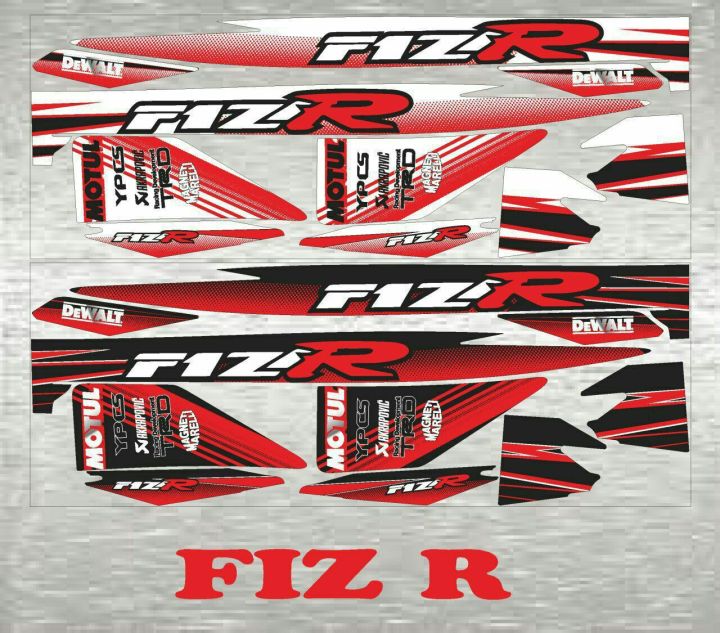 STIKER STRIPING DECAL VARIASI DAN LAMINASI YAMAHA FIZ R | Lazada Indonesia