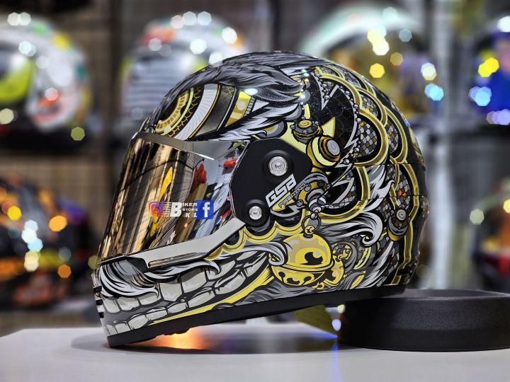 Original GSB Golden Fortune Vintage Fiberglass Full Face Helmet | Lazada