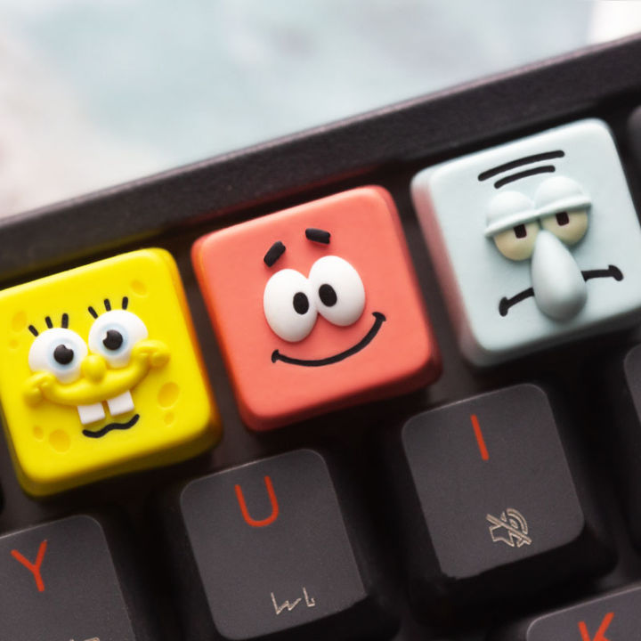 Art key artisan keycap SpongeBob SquarePants keycap Hand made Resin ...