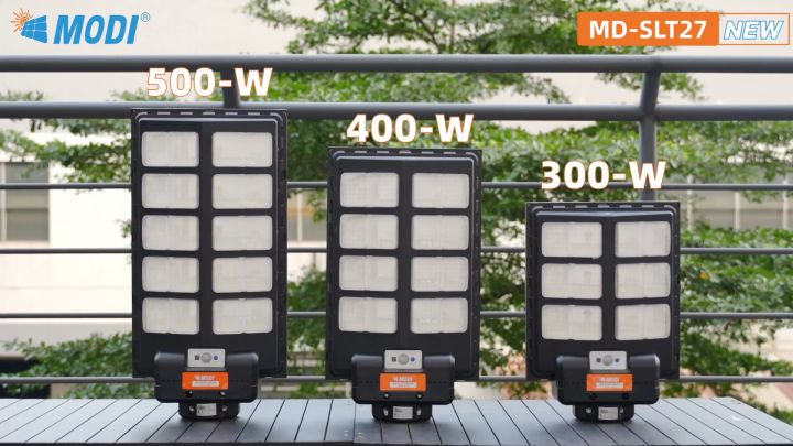 MODI ไฟถนนโซล่าเซลล์ 300W 400W 500W แสงขาว ระบบสว่างค้าง รีโมทคอนโทรล ...