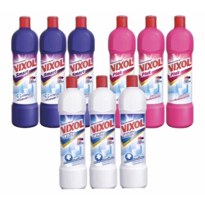 🔥🔥 Vixol (แพ็ค 3ขวด) วิกซอล ขนาด 900มล. ครบสี น้ำยาล้างห้องน้ำและ ...