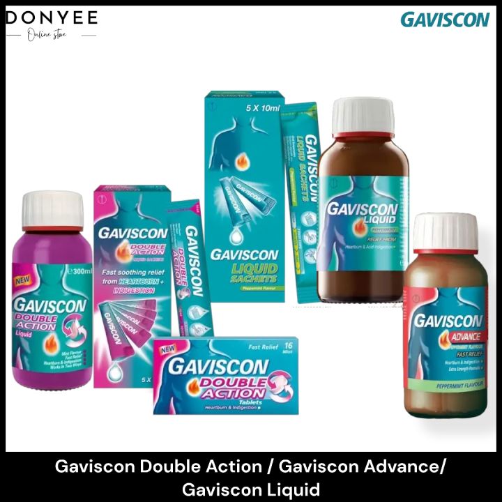 Gaviscon Double Action (Mint)/ Liquid (Peppermint) /Advance (Peppermint ... Gaviscon Double Action (Mint)/ Liquid (Peppermint) /Advance (Peppermint ...