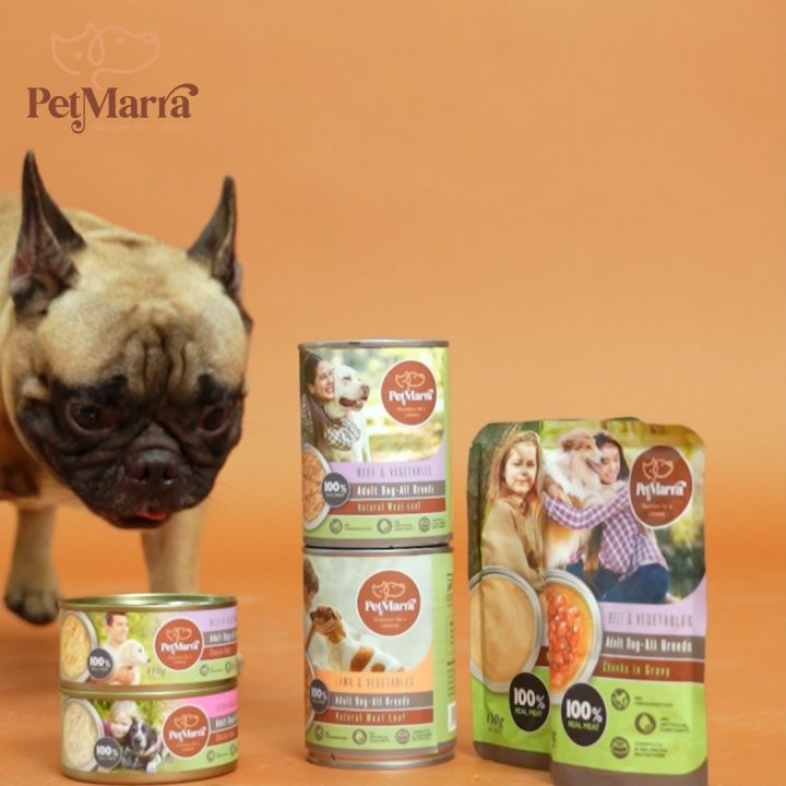 PetMarra Natural Meat Loaf Adult Dog Wet Food Can Lamb with Vegetables ...