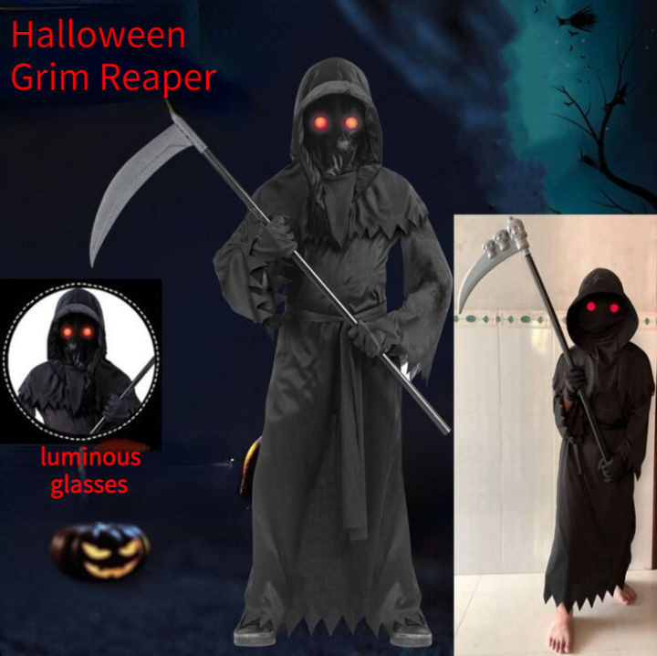 Grim Reaper Vampire Child Boy Cosplay Costume Halloween Horror Ninja ...