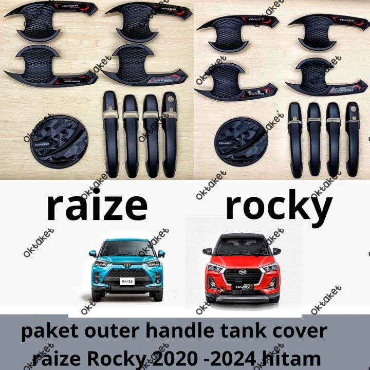 paket outer handle tank cover raize Rocky 2020 2021 2022 diamond hitam ...
