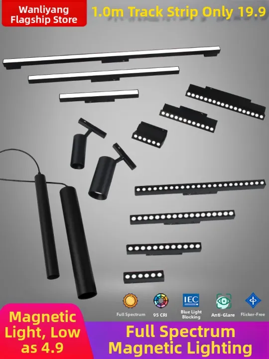 WANLIYANG | Magnetic Track Light Embedded Dimmable Borderless Spotlight ...