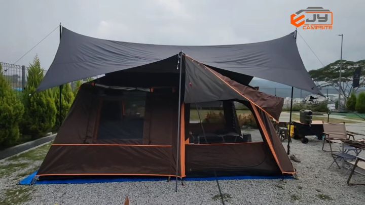 Flysheet Camping Flysheet Waterproof SET Titanium Black Coating UV ...