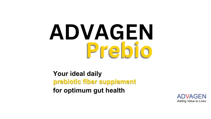 Fibrosol ADVAGEN Prebio - Soluble Prebiotic Fiber On The Go Powder ...