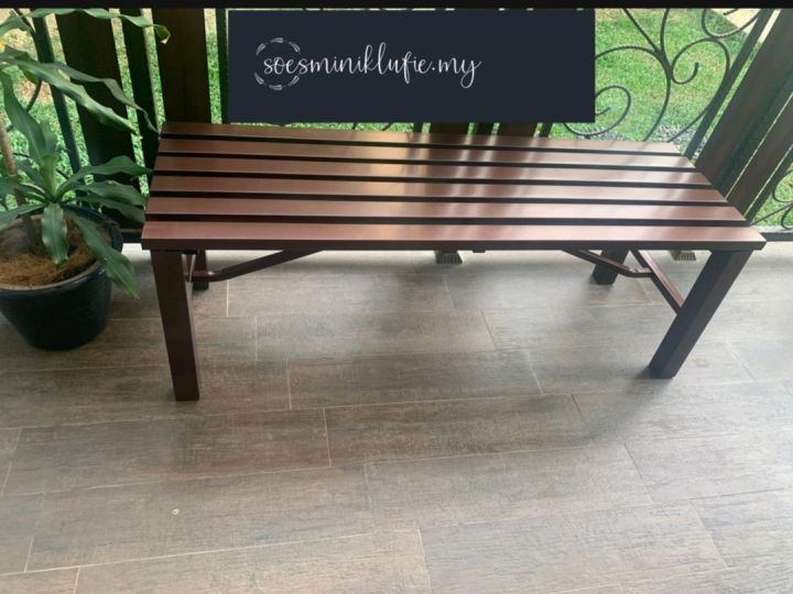 3V Benno Powder Coating Bench Chair Long Garden Chair Guest Outdoor ...