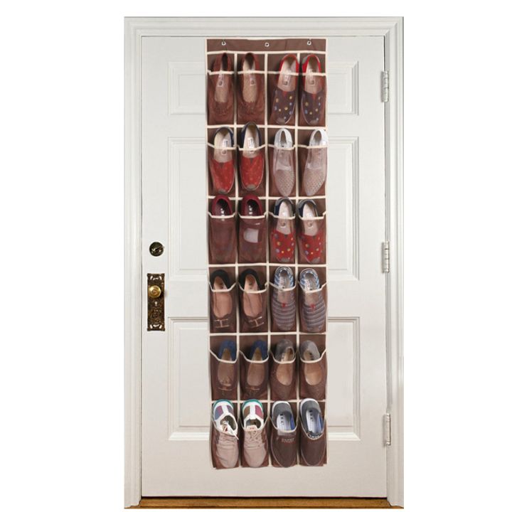 24 Pocket Shoe Space Door Hanging Organizer Rack Wall Bag Storage ...