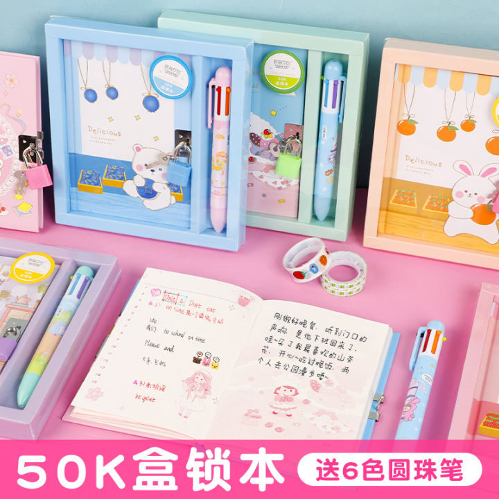 Journal Book Set Girl Heart Cute Notebook Primary School Student ...