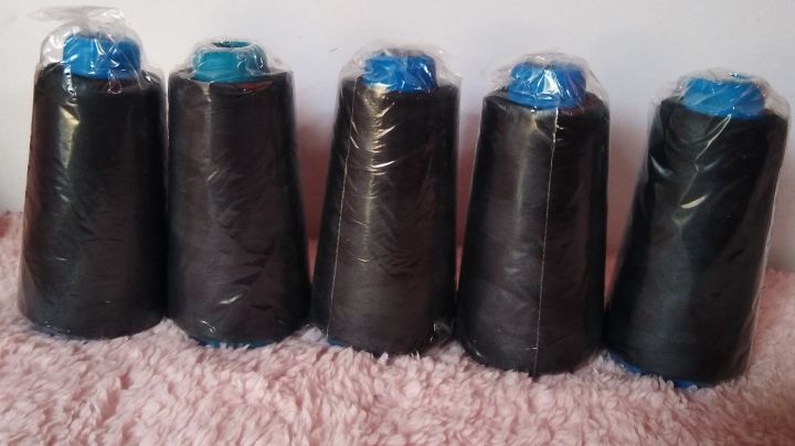 SINULID/SEWING THREAD BLACK. 5PCS. (P 120.00 pesos) 3000 meters thread ...