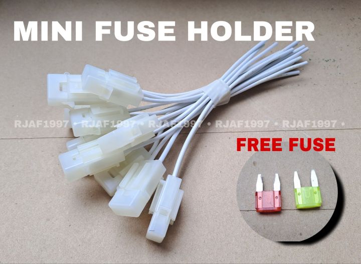 [1 PC.] MINI FUSE BOX/HOLDER PLASTIC HEAVY DUTY WITH FREE FUSE AND ...