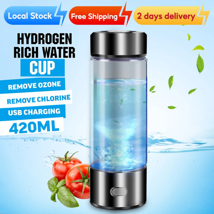 420ML Hydrogen Water Bottle Rich HydrogenWater Cup Ionizer Maker Super Antioxidants To Alkaline ...