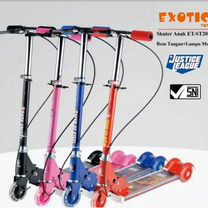 Skuter Besi Otoped Anak Scooter Exotic ET ST 2023 Rem Tangan | Lazada ...
