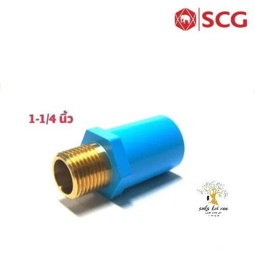SCG ต่อตรงเกลียวนอก ทองเหลือง (Brass Valve Socket) ท่อหนา อุปกรณ์ท่อ ...