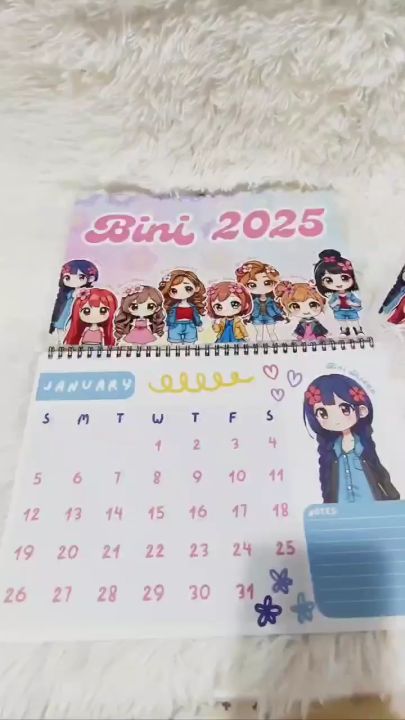 BINI & LABUBU WALL DESK CALENDAR 2025 | Lazada PH