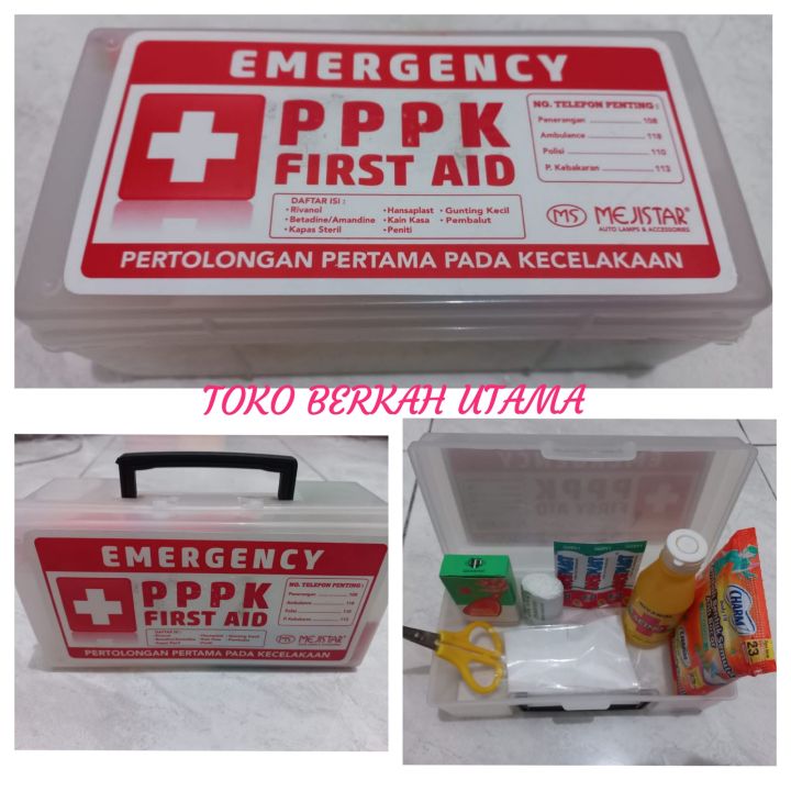 Kotak obat P3K box plastik lengkap dengan isi | Lazada Indonesia