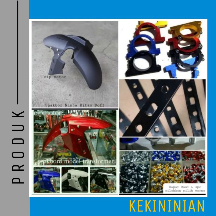 Fender Spakbor Depan Motor Universal Motor Matic Ninja Hitam Doff ...