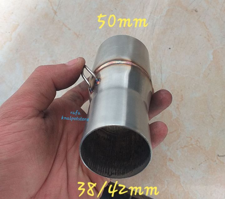 pipa sambungan knalpot inlet 38mm ke 50mm pipa konector 50mm ke 38mm ...