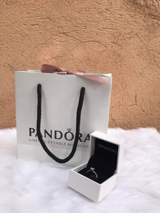 Pandora - Promise Ring with box & paper bag (adjustable, non-tarnish ...