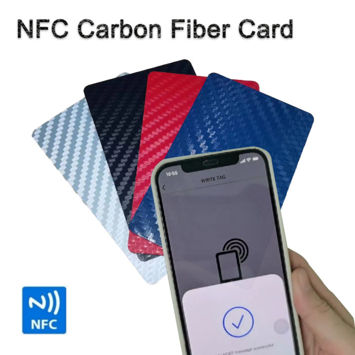 1Piece NFC Carbon Fiber Smart NFC Card NFC Business Card Fast Reading ...