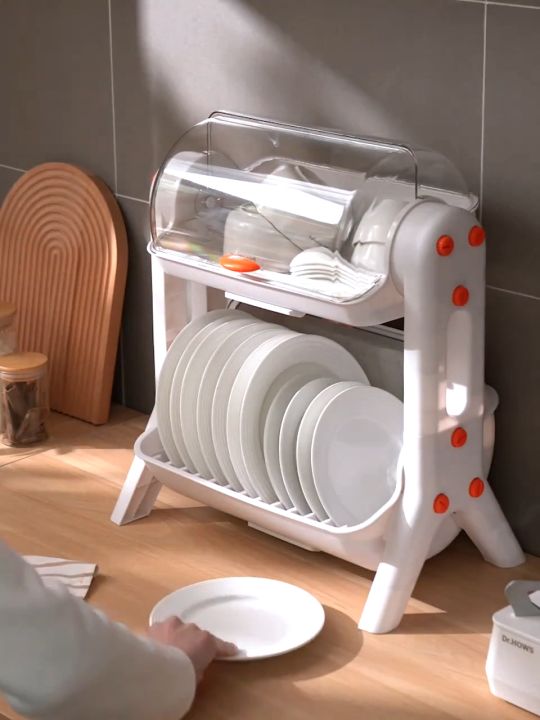 Plate Organizer With Cover Kitchen Organizer Storage Rack For Dishes ...