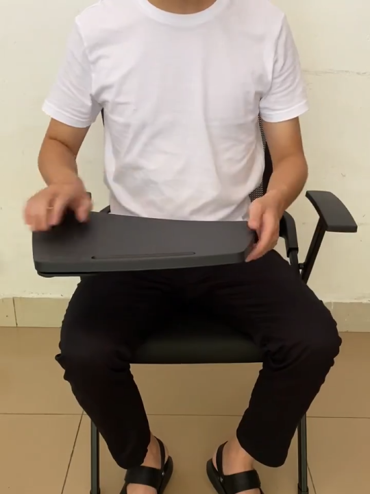 JOYBOSS เก้าอี้ประชุมพับได้ พร้อมโต๊ะเขียน เก้าอี้สำนักงาน ใบหลังตาข่าย ...
