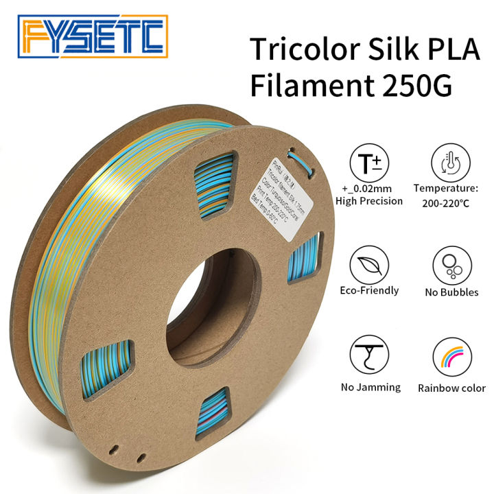 FYSETC High Quality Not Stringy Tricolor Silk PLA Filament 1.75mm 250G ...