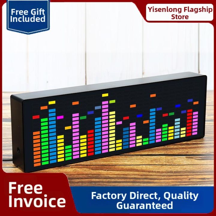 Sound-Controlled LED Music Rhythm Clock RGB Lighting Level Indicator ...