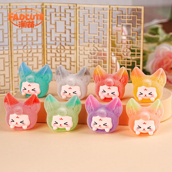 Creative Resin Flocking Glow in the Dark Plushie Mini Figurines ...