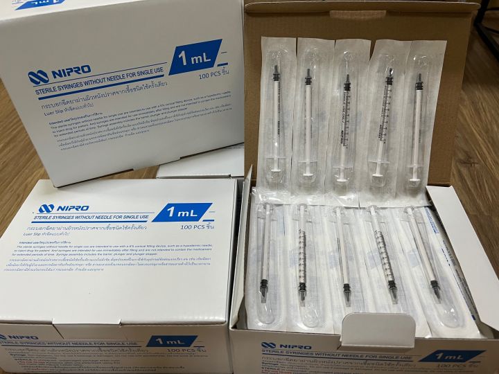 Nipro Syringe 1 ml พร้อมส่ง 100 ชิ้น | Lazada.co.th