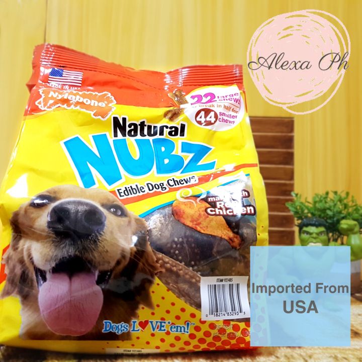 (EXPIRATION 2027) Nylabone, Natural NUBZ Edible Dog Chews (22 Large ...