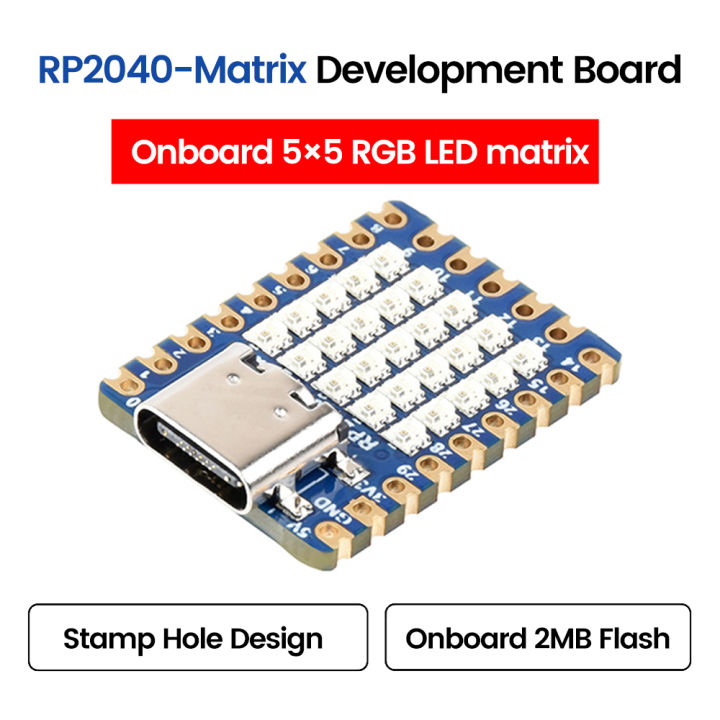 RP2040-Matrix Development Board 5×5 RP2040 RGB LED Matrix Based On RP2040 Dual Core Processor ...