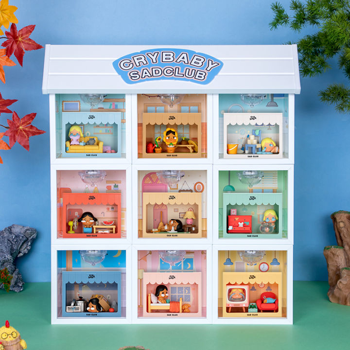 PopMart Pop Mart Crybaby Sad Club Crying Baby Series Scene Garage Kit ...