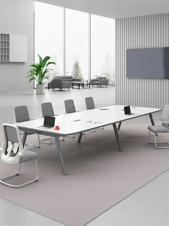 Conference Table Bench Table and Chair Combination Minimalist Modern ...