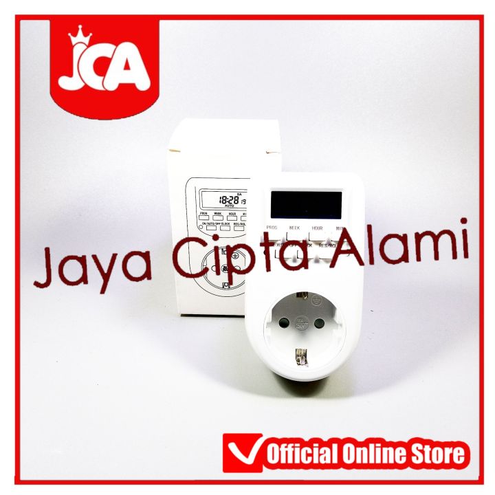 timer digital lampu aquarium stop kontak listrik otomatis charge batt ...