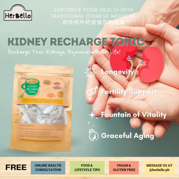 Kidney Recharge Tonic Tea - Boosting Fertility, Vitality & Longevity |100% Pure Natural Cure ...