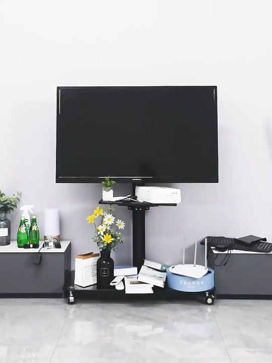 SCREEN CADDY TV TOP SHELF STORAGE MONITOR MOUNT ROUTER RACK PLASTIC ...