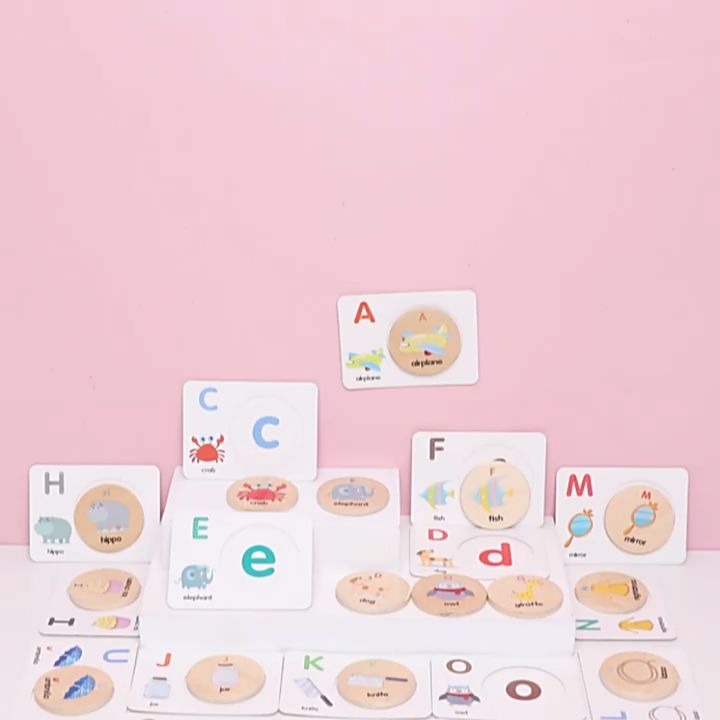 [Choo Choo Toy] Alphabet Cards Letters Matching Cognition Puzzle ...