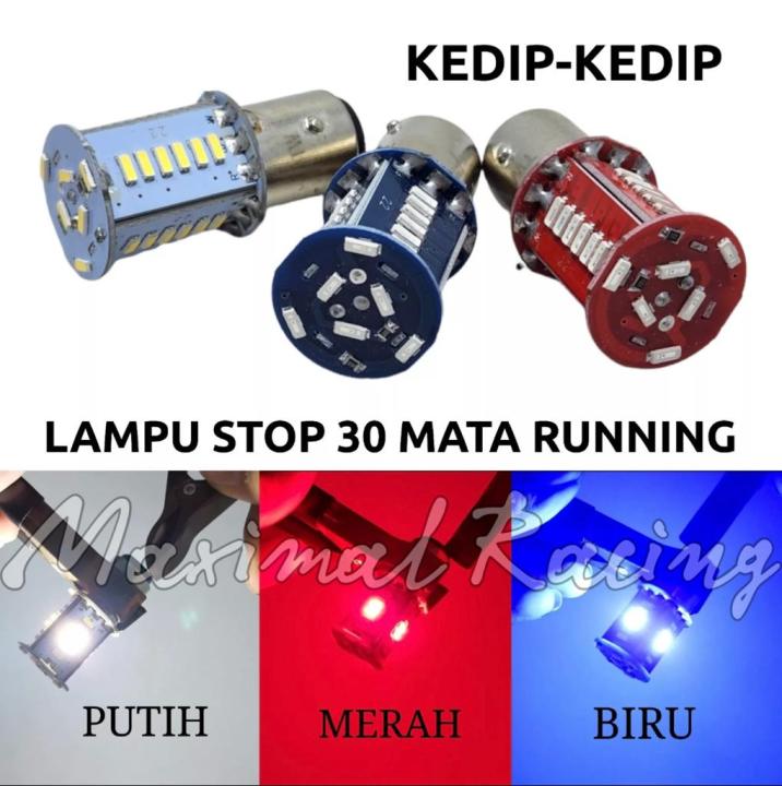 LAMPU STOP RUNNING 30 MATA LED FLASH BISA AC/DC BISA UNTUK SEMUA JENIS ...