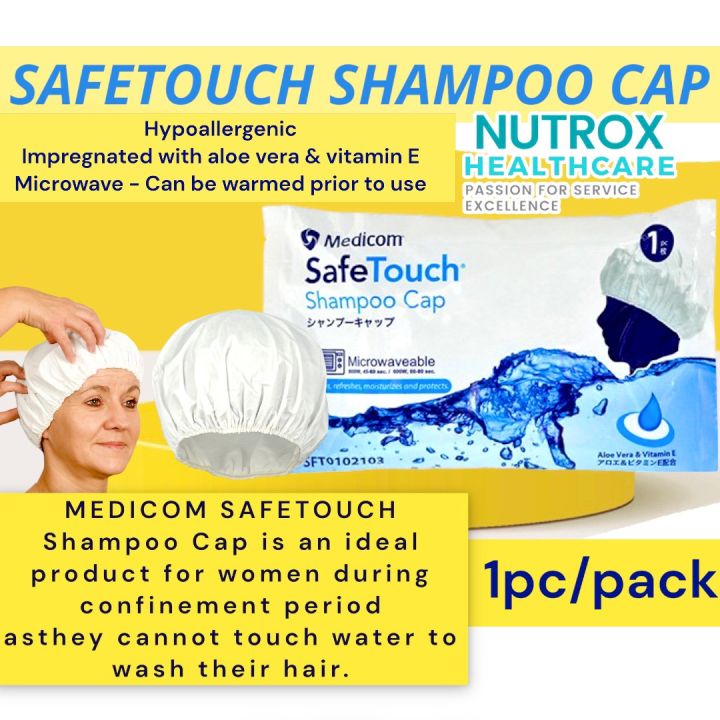 MEDICOM SAFETOUCH Shampoo Cap Confinement Elderly Bedridden Patient Nursing Care Lazada