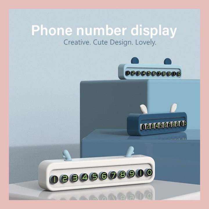 For You Car Temporary Phone Number Display Card Plate Dashboard Phone ...