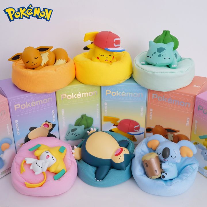 6 Styles Pokemon Figure Pikachu Sleeping Wonderful Frog Seed Pokemon ...