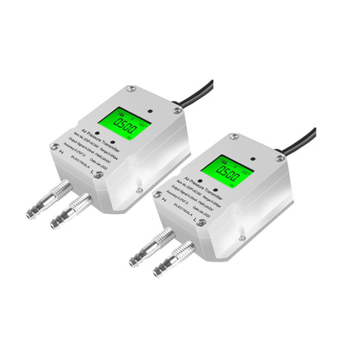 LCD Wind Pressure Transmitter Output RS485 4-20mA 0-5V 0-10V Differential Pressure Negative ...