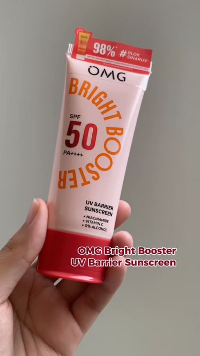 OMG Oh My Glow Bright Booster UV Barrier Sunscreen SPF 50 PA++++ - Untuk Semua Jenis Kulit ...