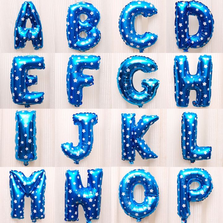 blue foil letter and number balloon. letter balloon blue | Lazada PH