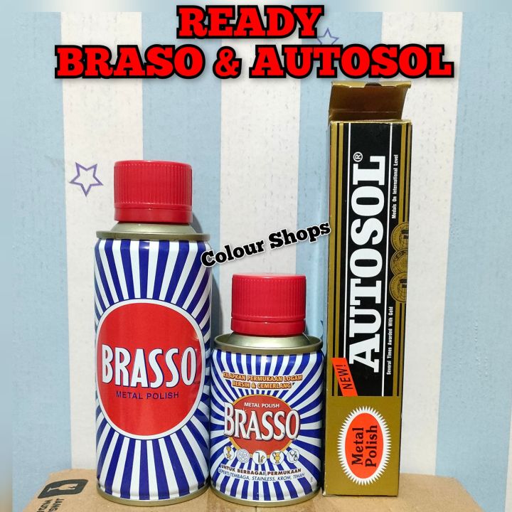 Brasso Metal Polish 100ML 200ML Autosol Pengkilap Pembersih Logam Chrome Stainless Kuningan ...